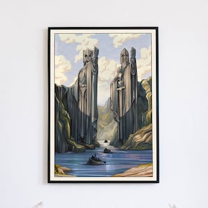Lord of the Rings Gates of Argonath Poster Printable PDF, Gates of ...