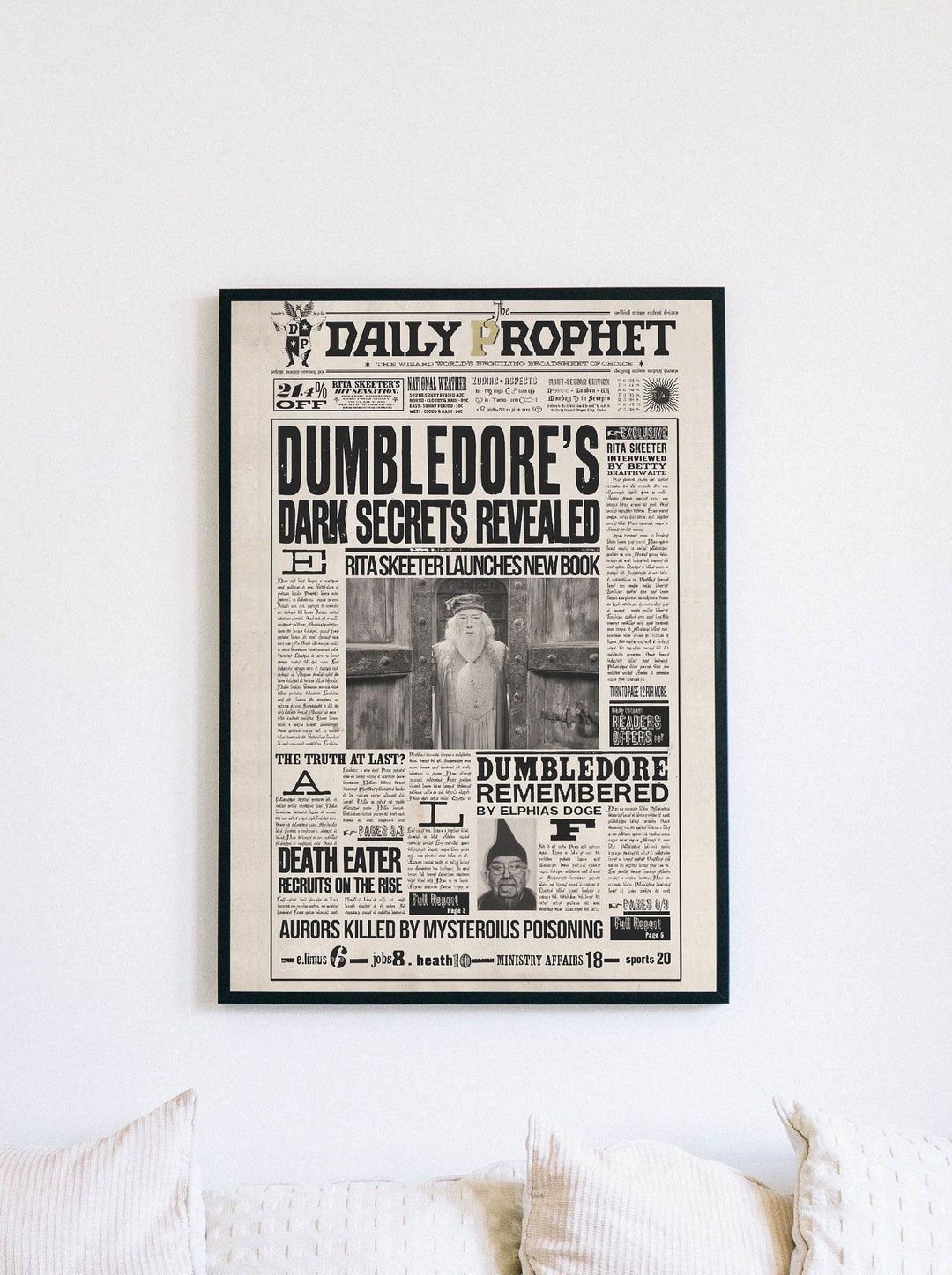 Daily Prophet Printable PDF HP Digital Poster Daily Prophet - Etsy