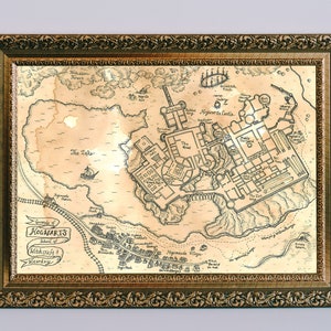 Hogwarts Map Printable PDF, HP Map Digital Poster, Wizard and ...