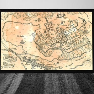 Hogwarts Map Printable PDF, HP Map Digital Poster, Wizard and ...