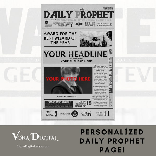 Shop Daily Prophet Template - Etsy