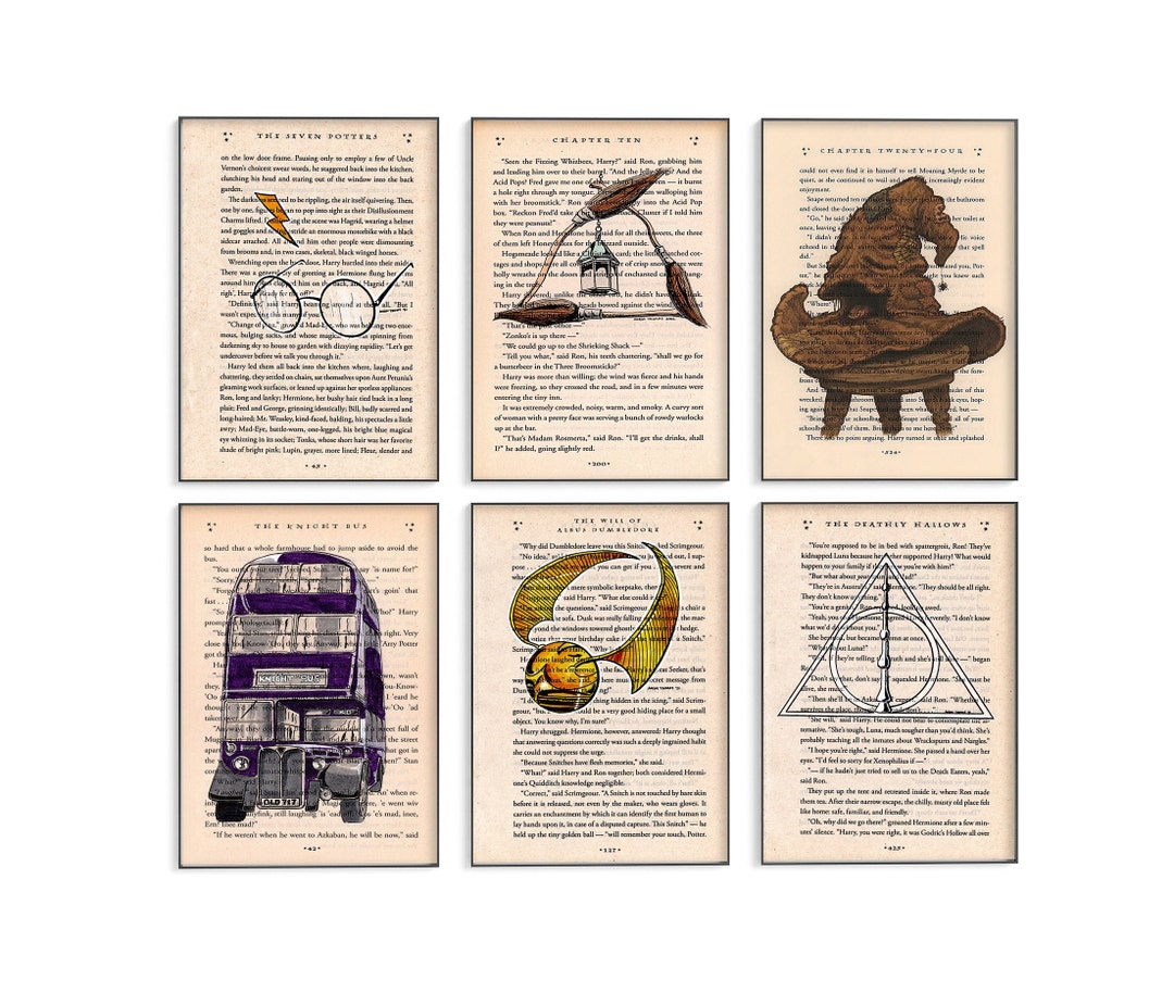 HP Vintage Book Page Printable PDF HP Digital Poster - Etsy