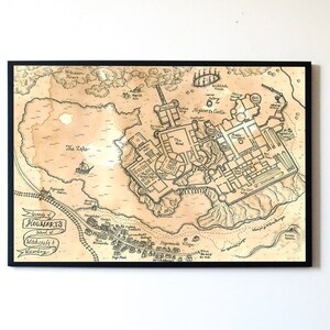 Hogwarts Map Printable PDF, HP Map Digital Poster, Wizard and ...