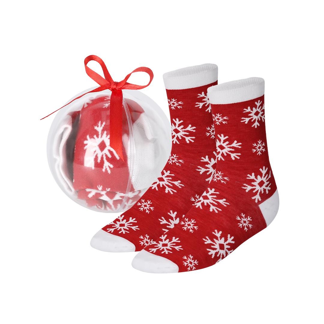 Red Christmas Socks in Christmas Ball With Bow - Etsy