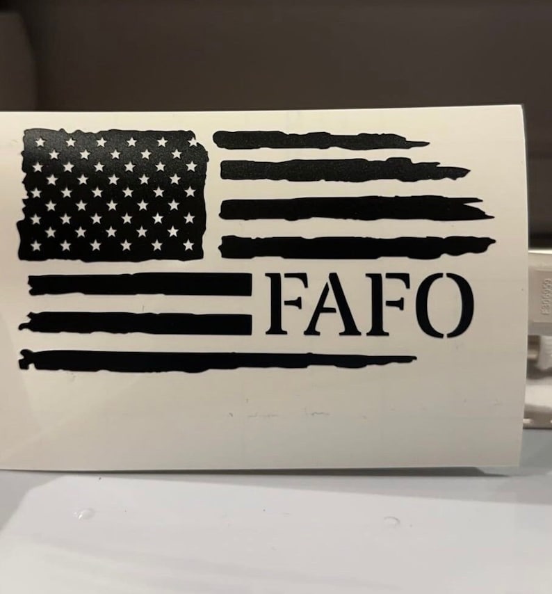 American Flag FAFO Decal - Etsy