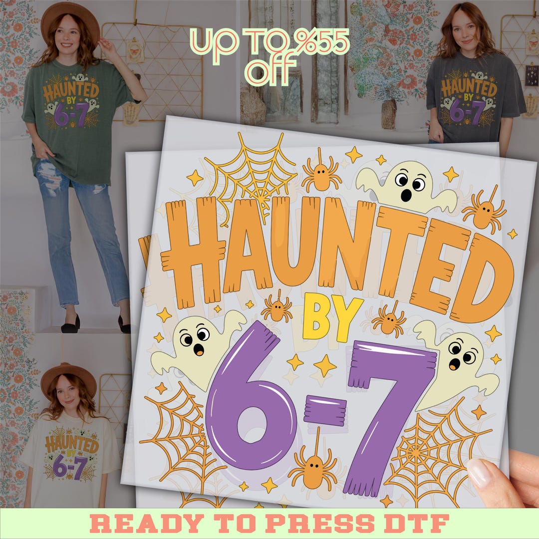 Six Seven Skeleton Hands DTF Transfer: Hounted by Six Seven Trendy ...