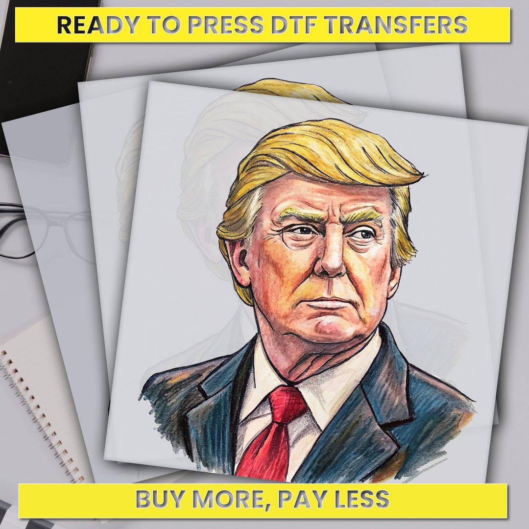 Retro Trump Dtf Transfer, Donald Trump 2024 Ready for Press, Custom Dtf ...