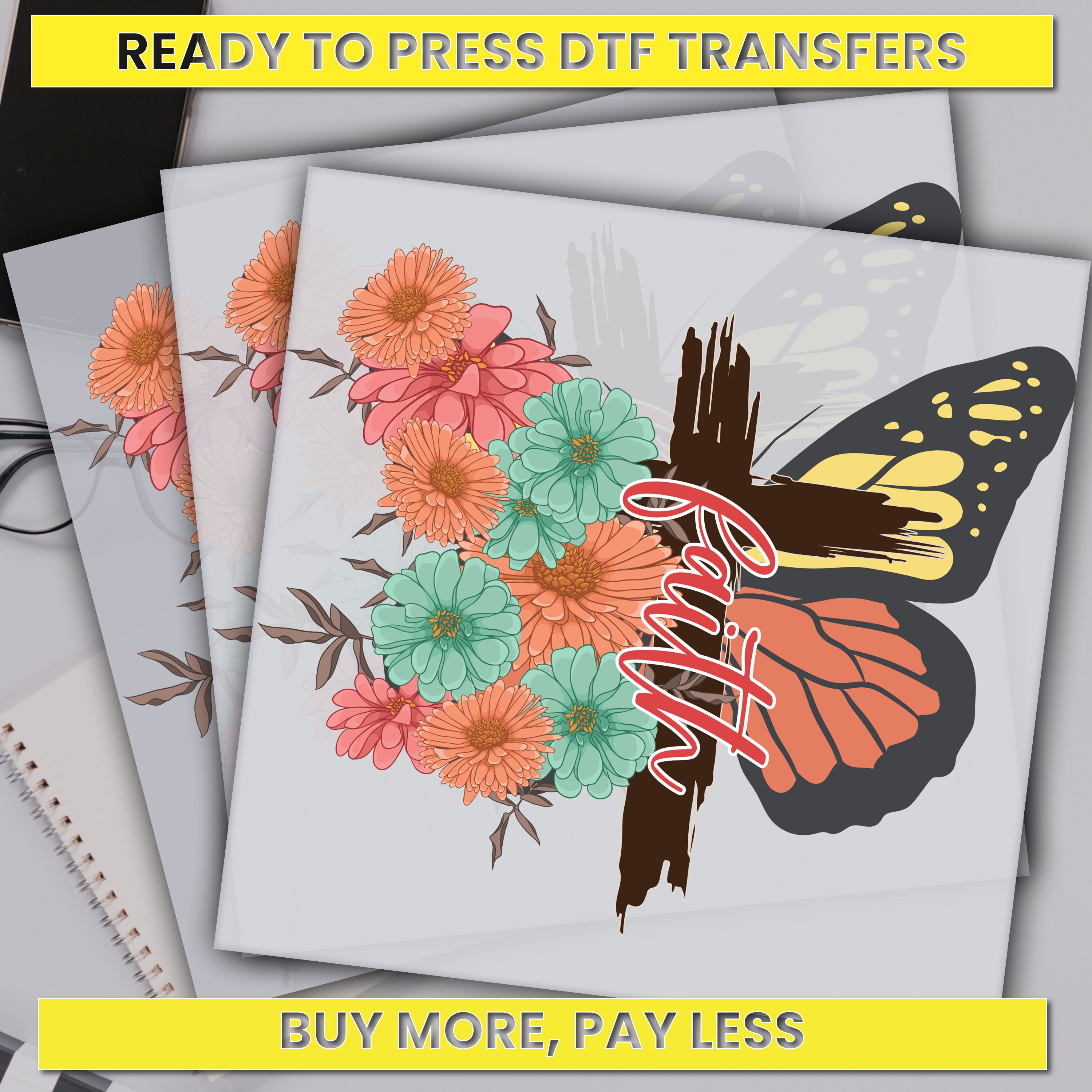Retro Floral Christian Dtf Transfer, Animal Lover Ready for Press ...