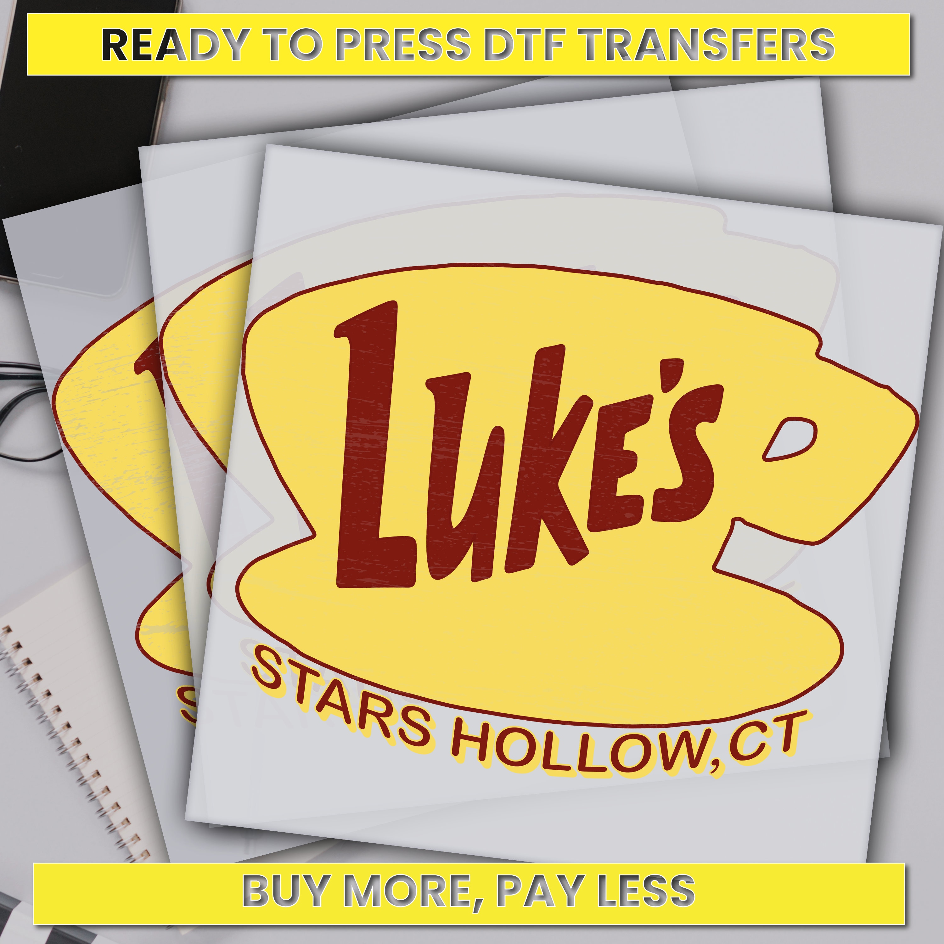 Luke's Diner Stars Hollow, Luke's Coffee Dtf Transfer, Lukes Ready for ...