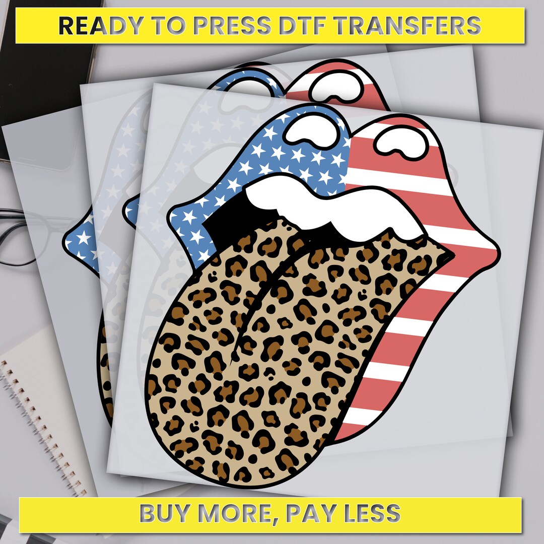 4th of July Lips American Flag Dtf Transfer, Memorial Day Flag USA ...