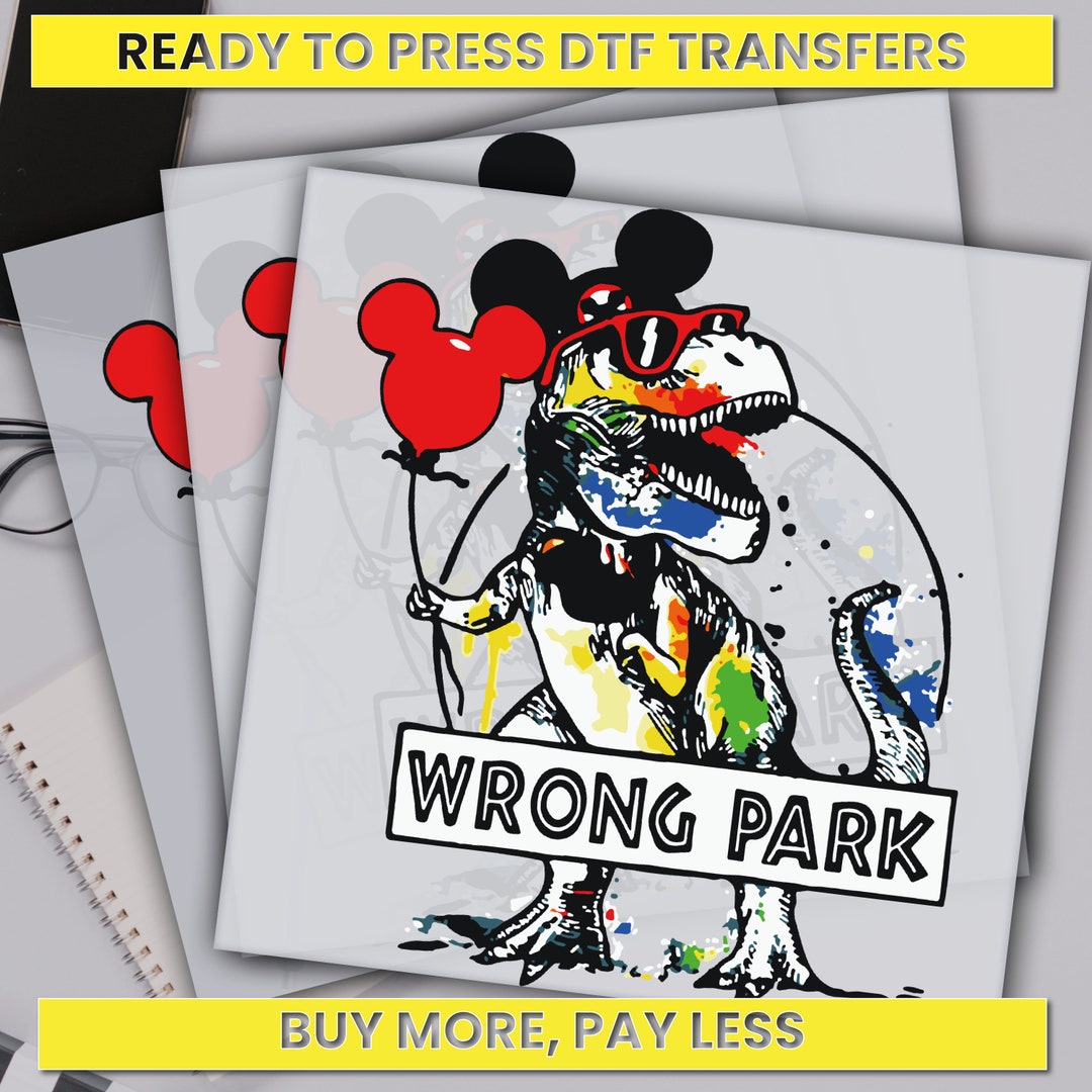 Disney Wrong Park Dtf Transfer, Wrong Park With Disney Balloons Ready ...
