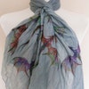 Dracula Inspired Scarf. Red Vampire Long Scarf With Bram Stoker's ...
