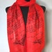 Dracula Inspired Scarf. Red Vampire Long Scarf With Bram Stoker's ...