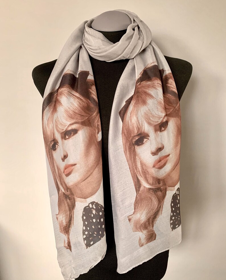 Brigitte Bardot Inspired Scarf. Movie Star Scarf With Brigitte Bardot ...