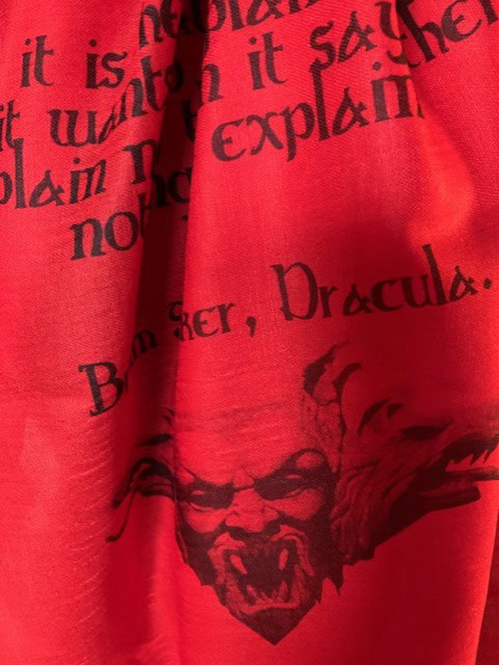 Dracula Inspired Scarf. Red Vampire Long Scarf With Bram Stoker's ...