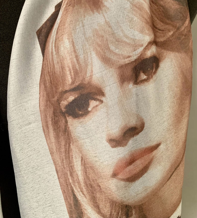 Brigitte Bardot Inspired Scarf. Movie Star Scarf With Brigitte Bardot ...