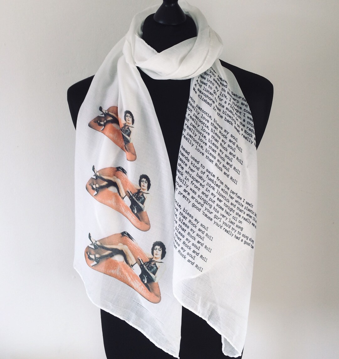 Rocky Horror Inspired Scarf. Music Scarf With Hot Patooties Inspired ...