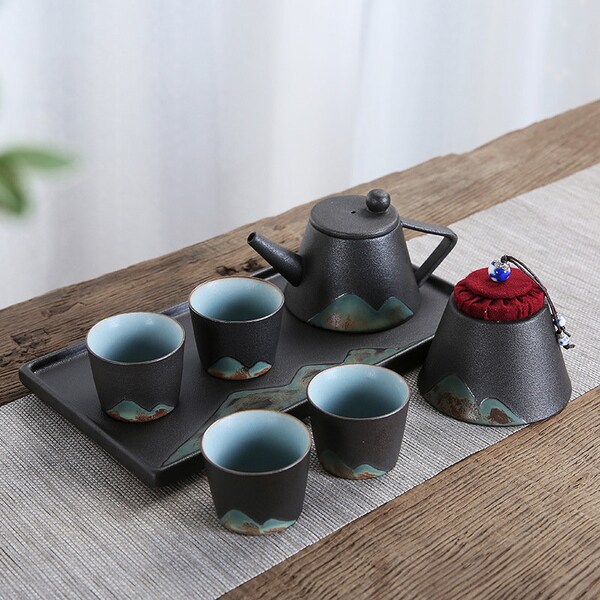Stoneware Tea Set - Etsy