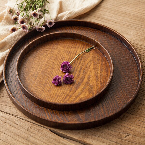 Round Japanese Serving Tray - Etsy