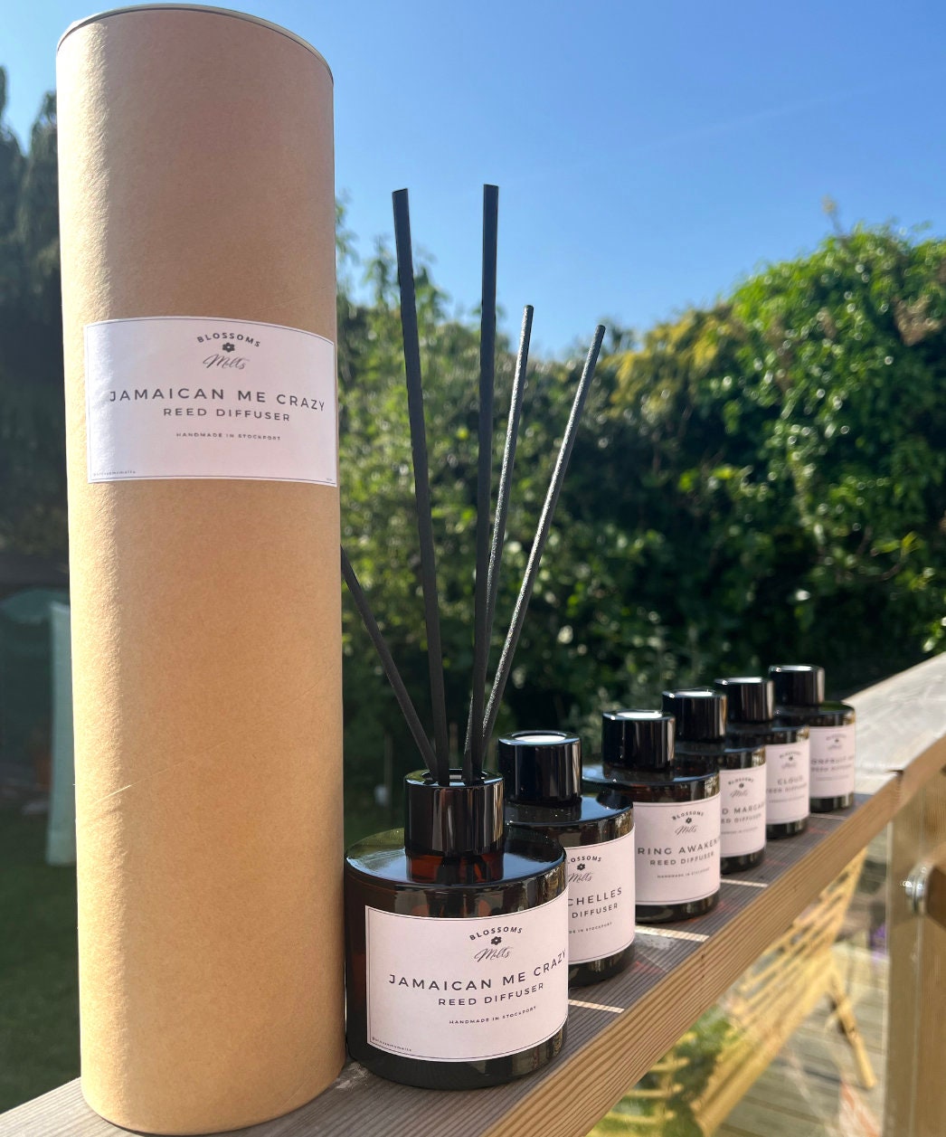 Amber Glass Reed Diffuser in Eco Tube Pick Your Personalised Fragrance ...