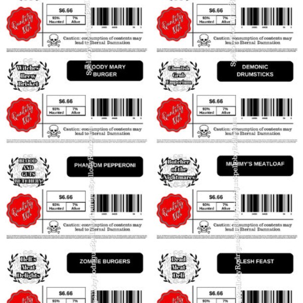 Fake Meat Stickers - Etsy