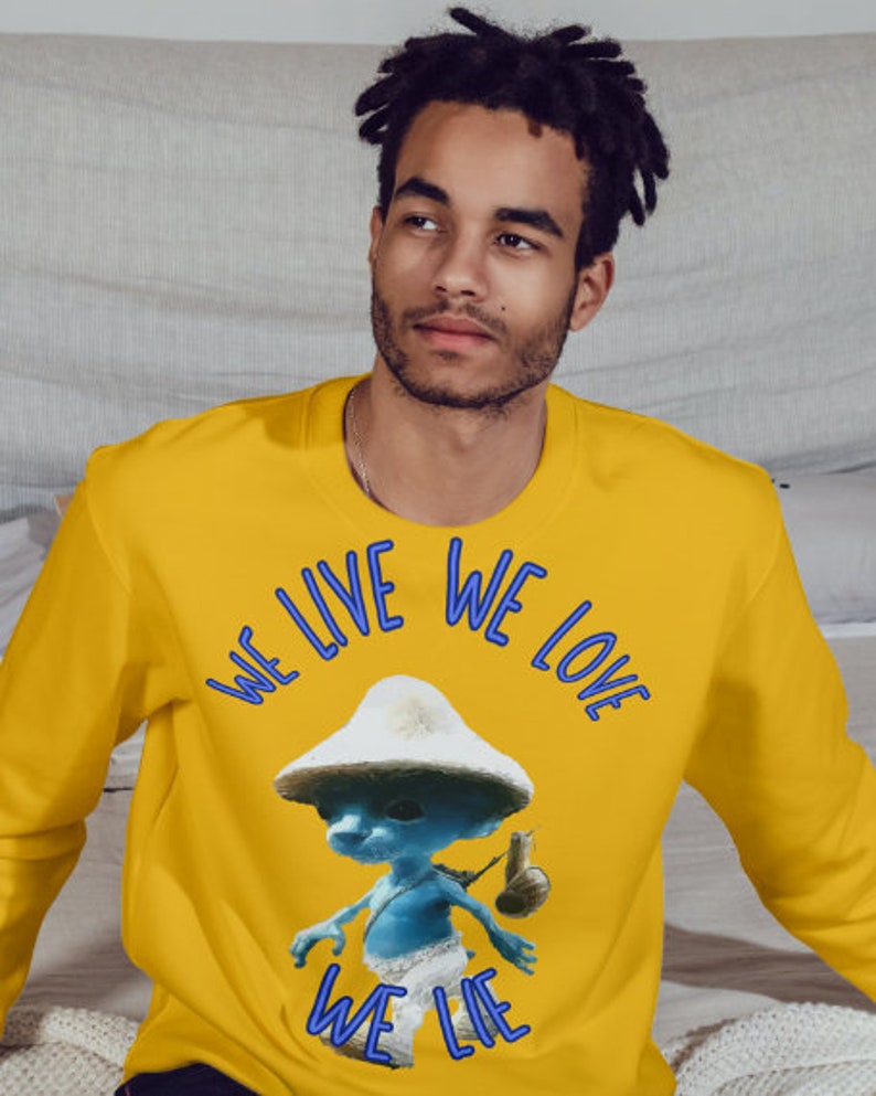 Pitufo Gato SVG Pitufo Meme camisa SVG vivimos amamos mentir Pitufo SVG ...