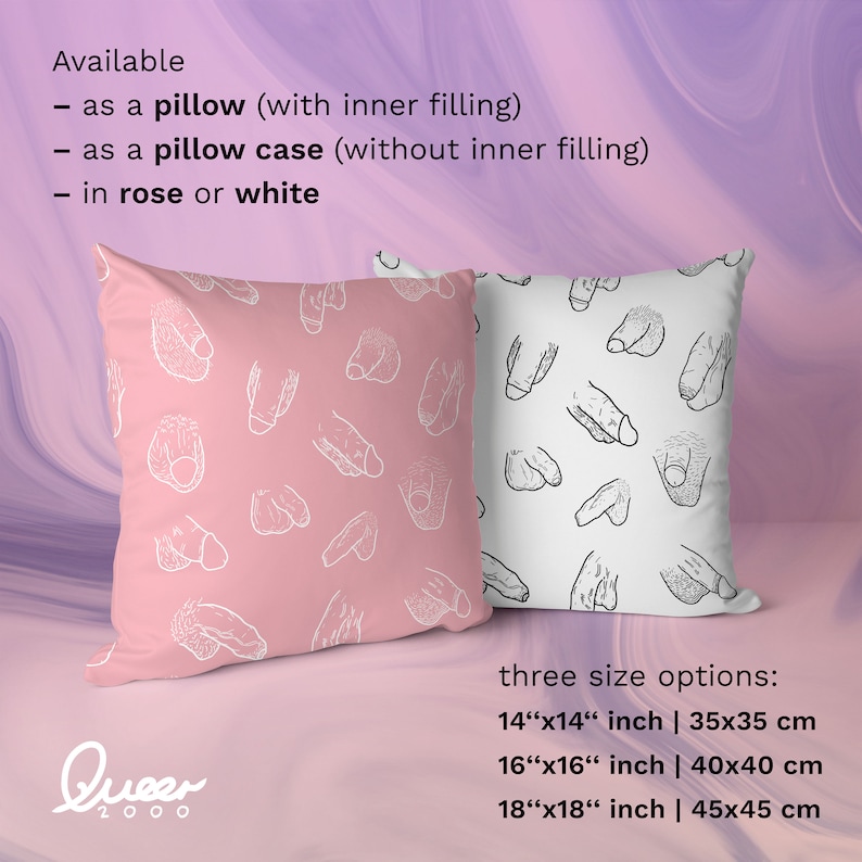 PENIS DIVERSITY Pillow, Funny Best Friend Gift, Kinky Throw Pillow ...