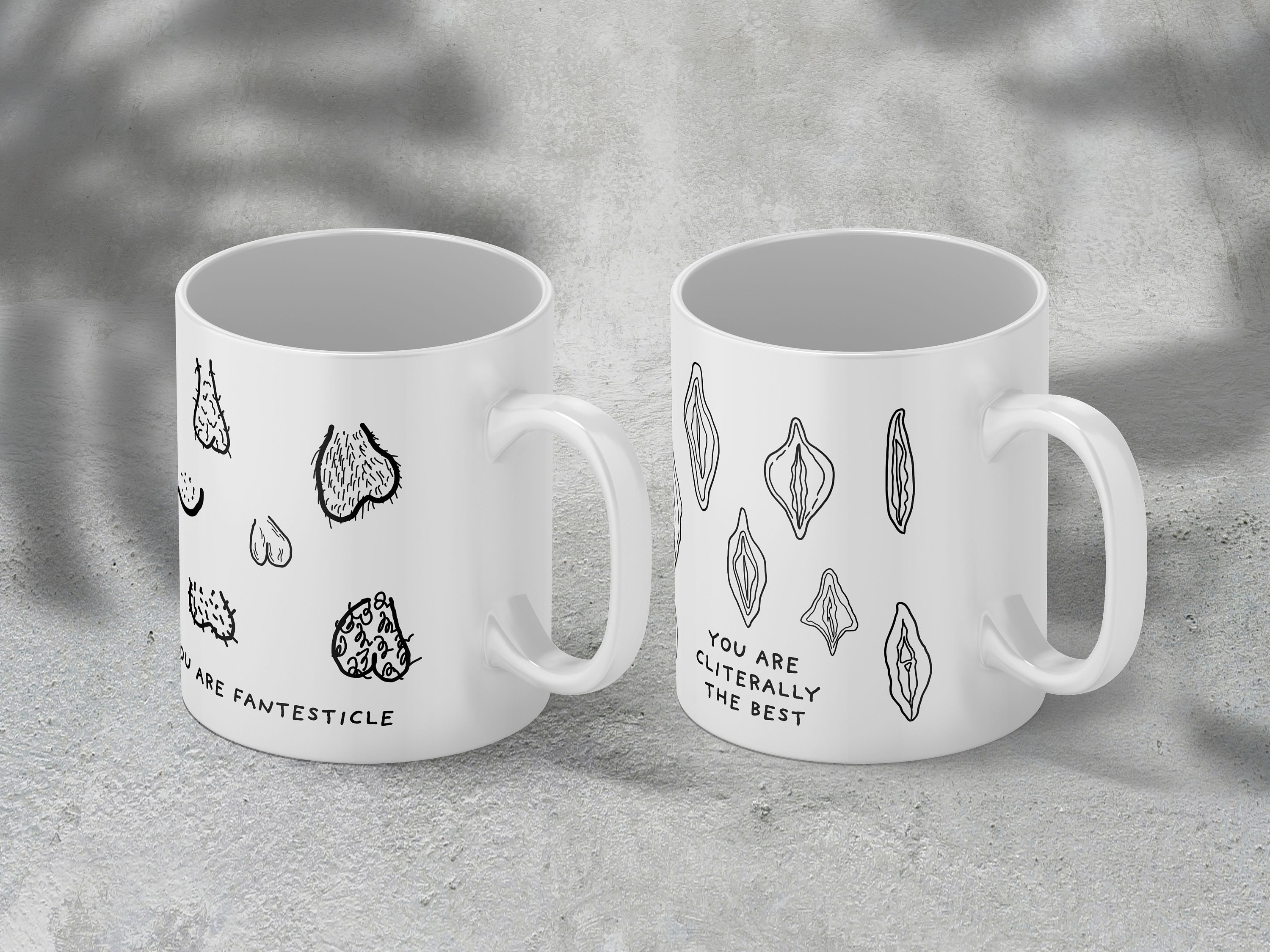 Kinky Gift for Couple, Valentines, His and Hers Mugs, Inappropriate ...