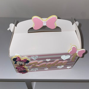 Minnie Mouse Favor Box- Minnie Mouse Party Favor Box- Treat Box ...