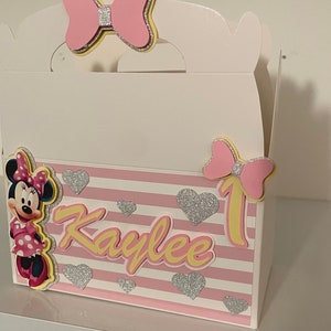Minnie Mouse Favor Box- Minnie Mouse Party Favor Box- Treat Box ...