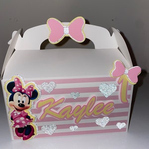 Minnie Mouse Favor Box- Minnie Mouse Party Favor Box- Treat Box ...
