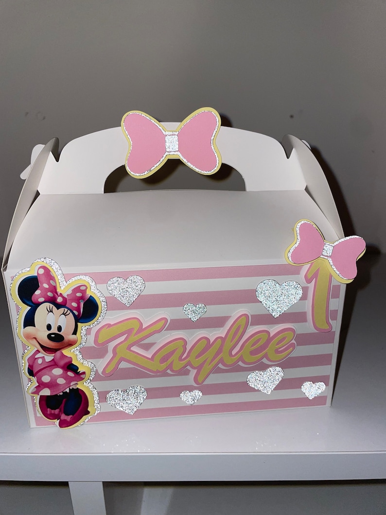 Minnie Mouse Favor Box- Minnie Mouse Party Favor Box- Treat Box ...