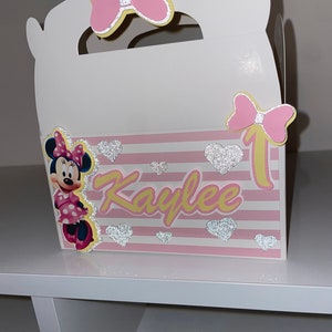 Minnie Mouse Favor Box- Minnie Mouse Party Favor Box- Treat Box ...