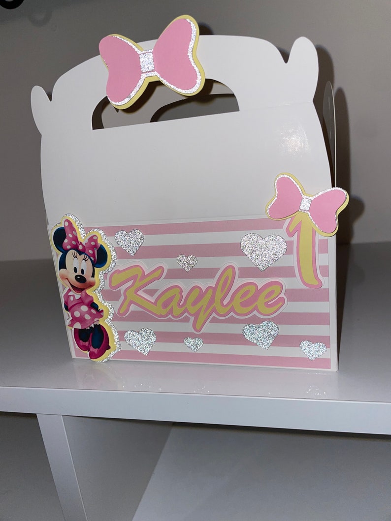Minnie Mouse Favor Box- Minnie Mouse Party Favor Box- Treat Box ...