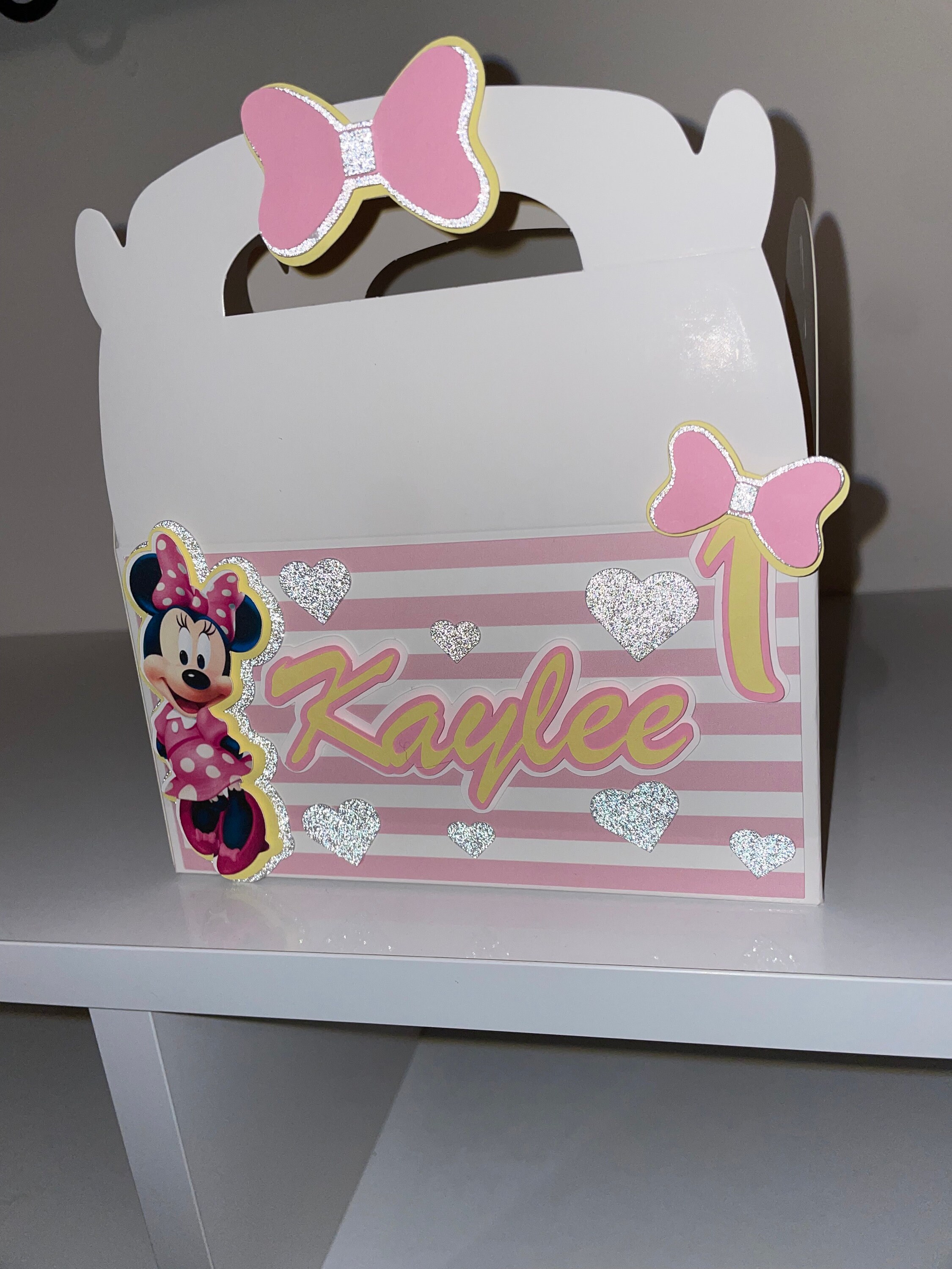 Minnie Mouse Favor Box- Minnie Mouse Party Favor Box- Treat Box ...