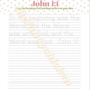 My First Scripture Handwriting Journal - the Book of John - Digital ...