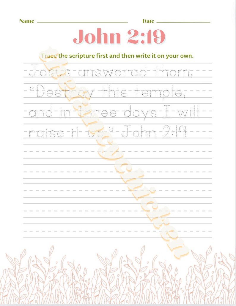 My First Scripture Handwriting Journal - the Book of John - Digital ...