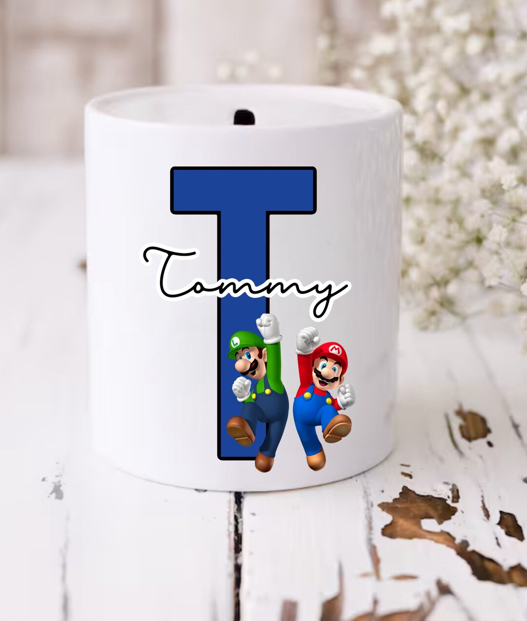 Mario and Luigi Money Box Personalised Money Box-piggy Bank boys Gift ...