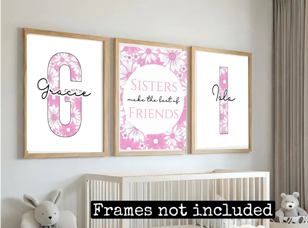 Sisters Prints - Girls Bedroom Prints -girls Room -nursery Prints ...