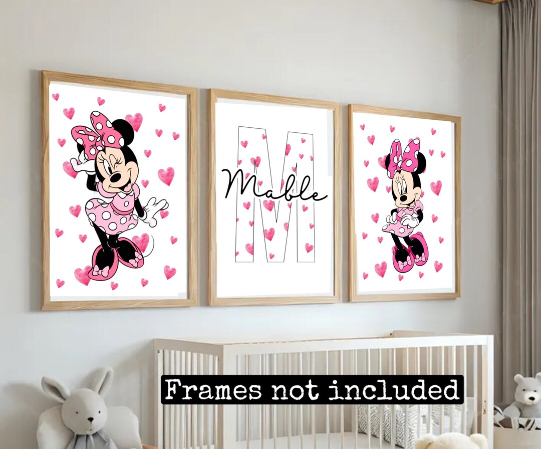 Minnie Mouse Prints- Girls Bedroom Prints- Girls Room -nursery Prints ...