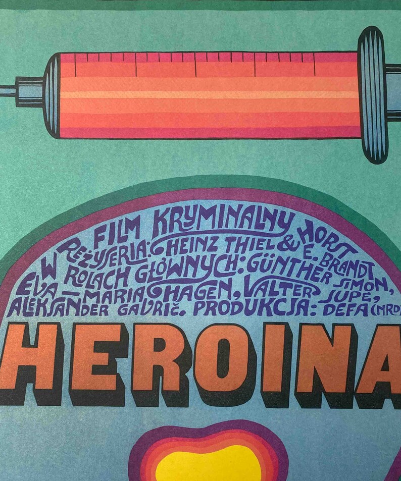 Limited Edition Polish Poster Print Heroina by Andrzej Krajewski - Etsy