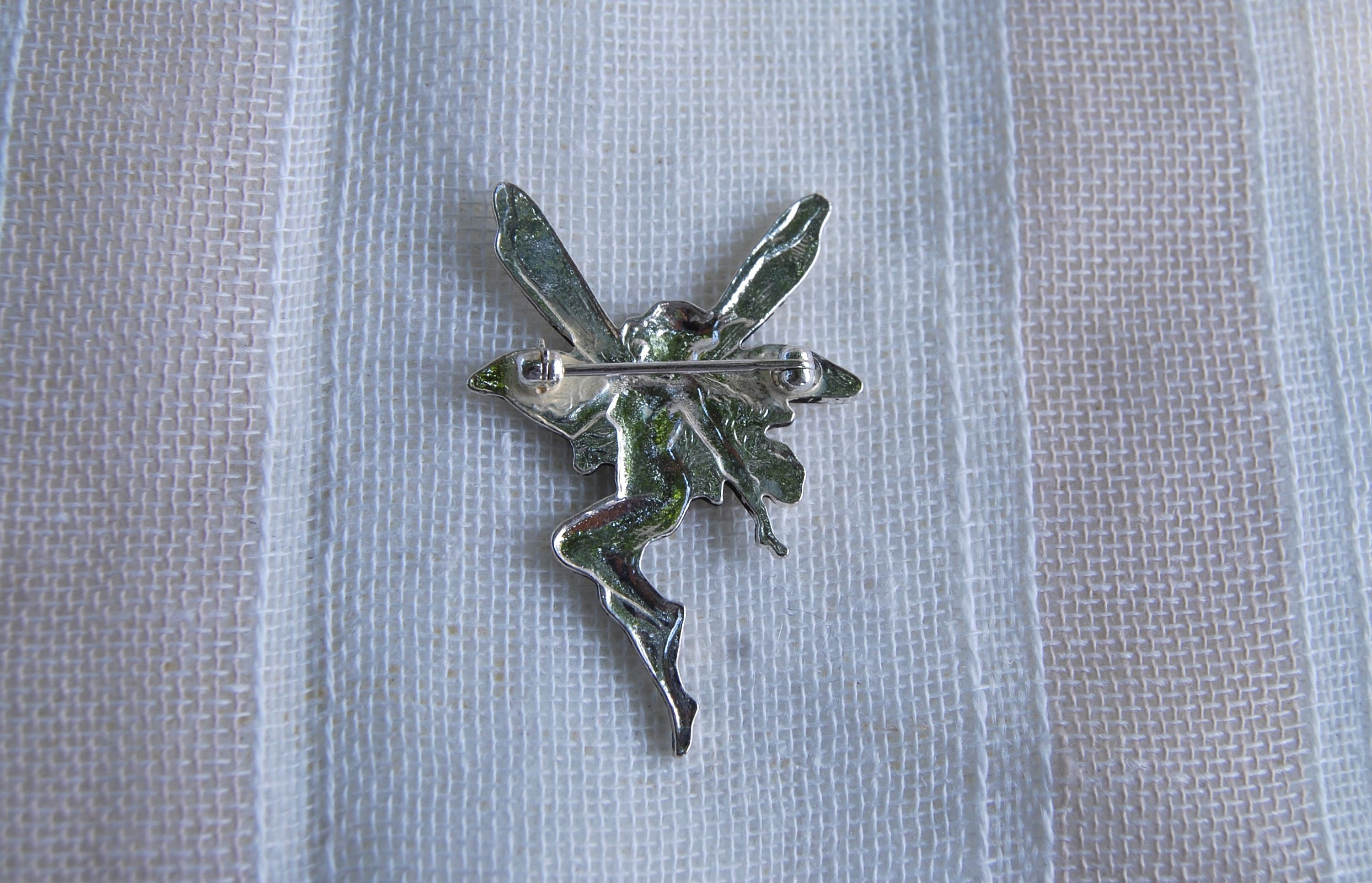 Fairy Art Nouveau French brooch. Flying figure, fairy, nature spirit ...