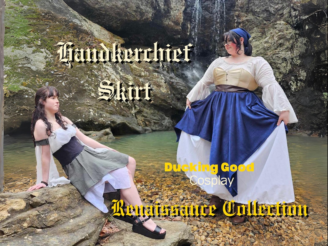 Ren Fair Handkerchief Skirt, Medieval Renaissance Festival Dress Pixie ...