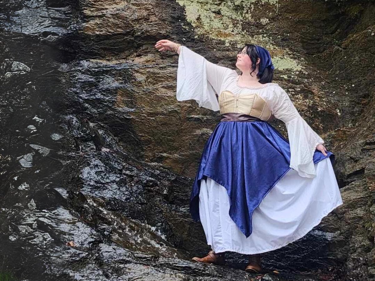 Ren Fair Handkerchief Skirt, Medieval Renaissance Festival Dress Pixie ...