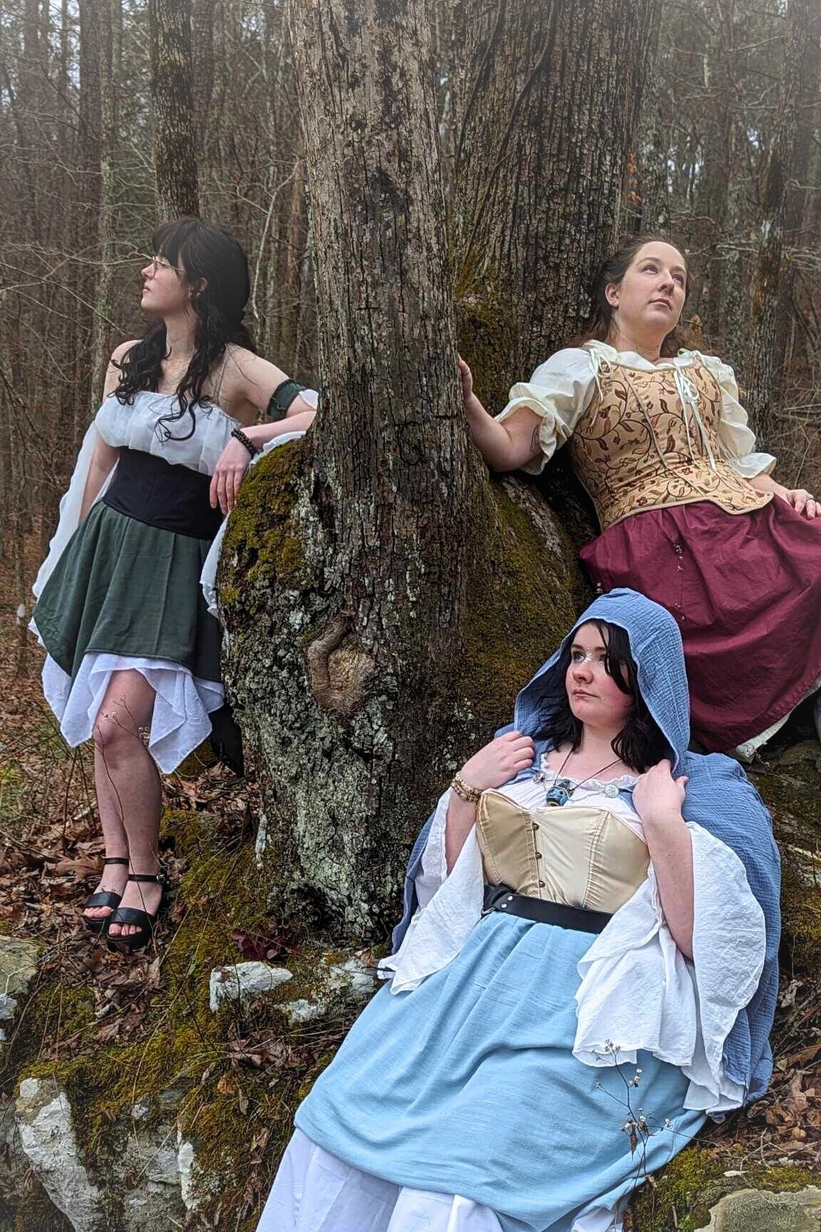 Ren Fair Handkerchief Skirt, Medieval Renaissance Festival Dress Pixie ...