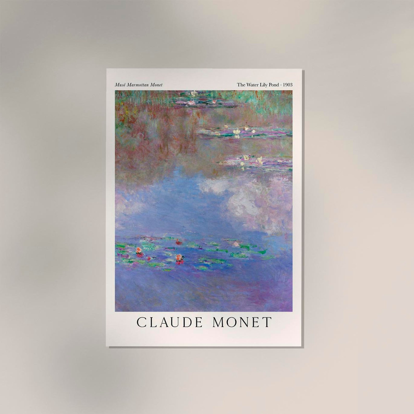 The Water Lily Pond by Claude Monet Exhibition Poster Art Print - Etsy