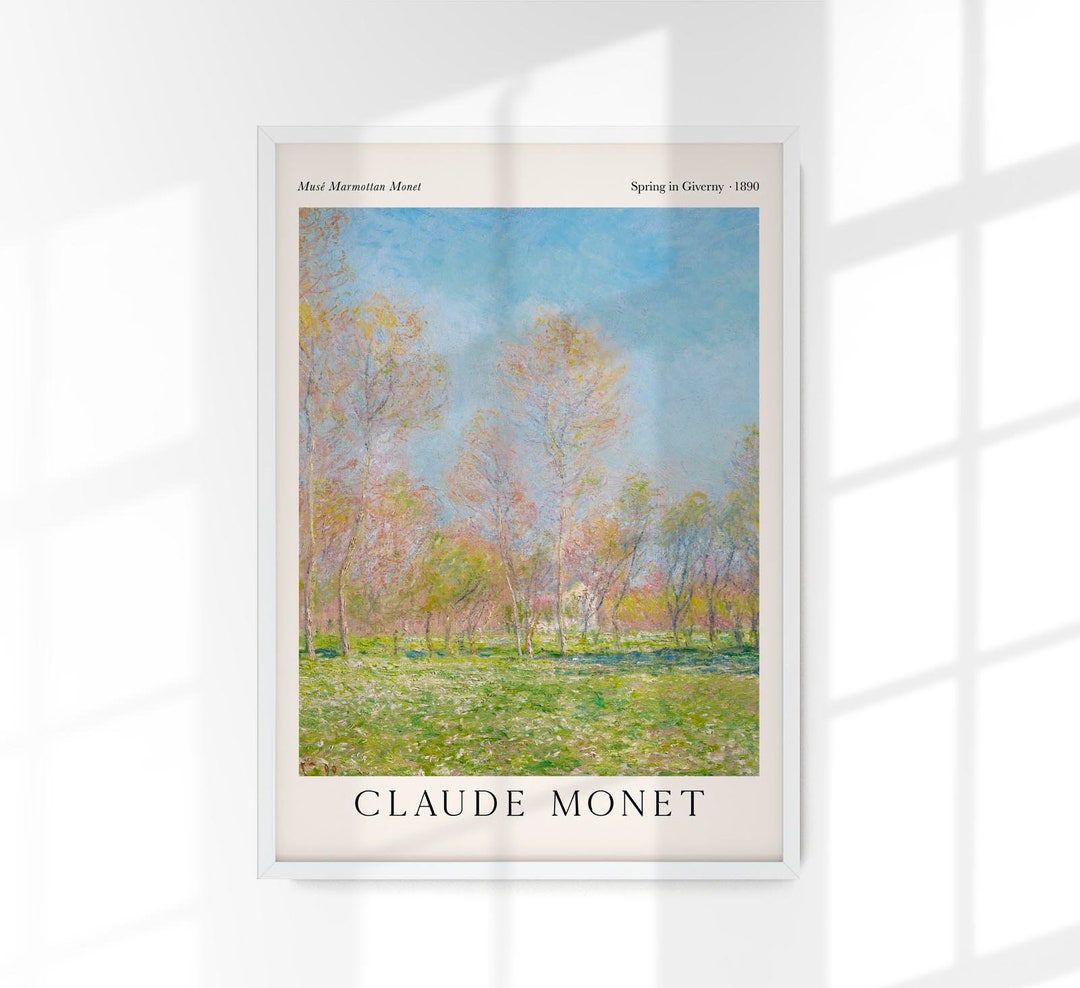 Spring in Giverny by Claude Monet Exhibition Poster Art Print - Etsy