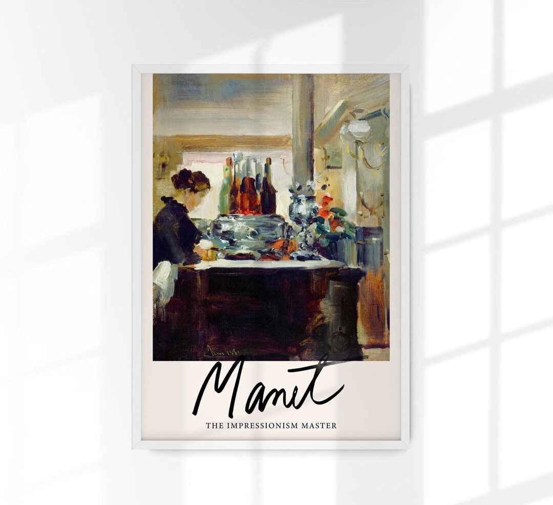 Bon Bock Cafe by Manet Exhibition Poster Art Print - Etsy UK