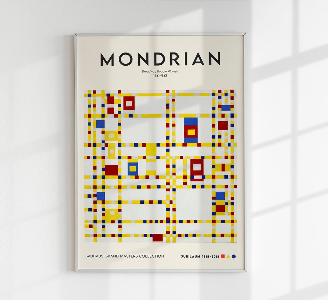 Broadway Boogie Woogie by Piet Mondrian Exhibition Poster Art Print - Etsy