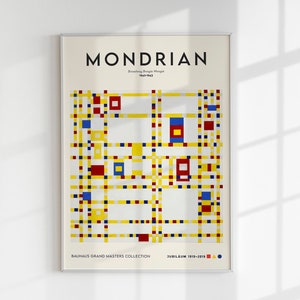 Broadway Boogie Woogie by Piet Mondrian Exhibition Poster Art Print - Etsy